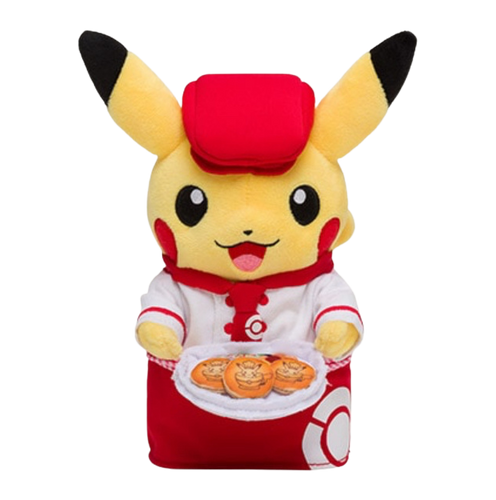 Pokemon Cafe Waitress Pikachu in Red Apron | NYC Plushie Shop