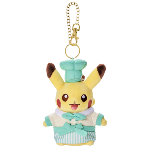 Pokemon Sweets Cafe Pikachu with Green Apron Mascot | NYC Plushie Shop
