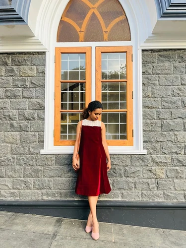 Red Velvet Frock | Retro Fashion Studio