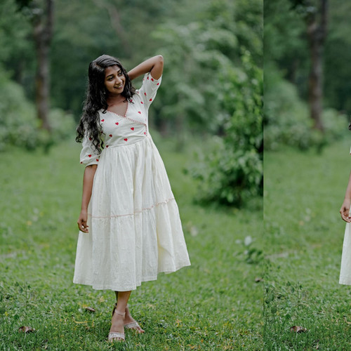 Cotton Thread Worked Frock | Retro Fashion Studio