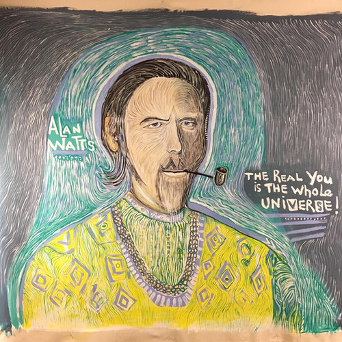 Original Metaphysical painting “Alan Watts” | artofantonvitkovskiy
