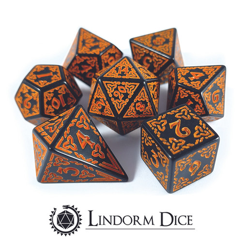 Celtic knot (orange/black) | LindormDice
