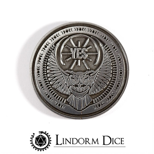 Divination coin antique silver plating | LindormDice