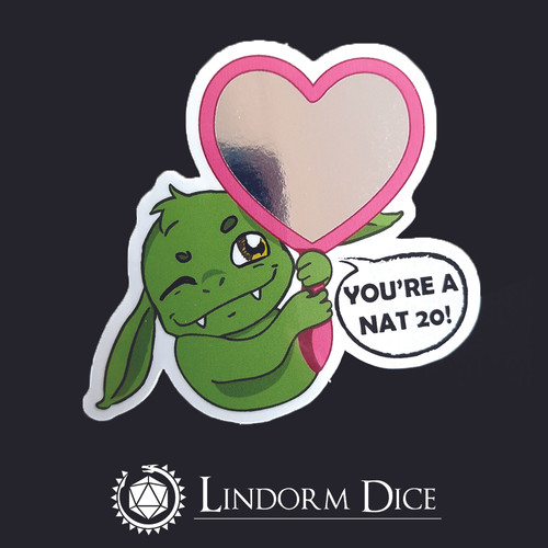 You're a nat 20! - mirror sticker | LindormDice
