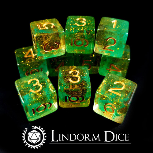 Loki D6 pack -Norse mythology dice - 10pcs | LindormDice