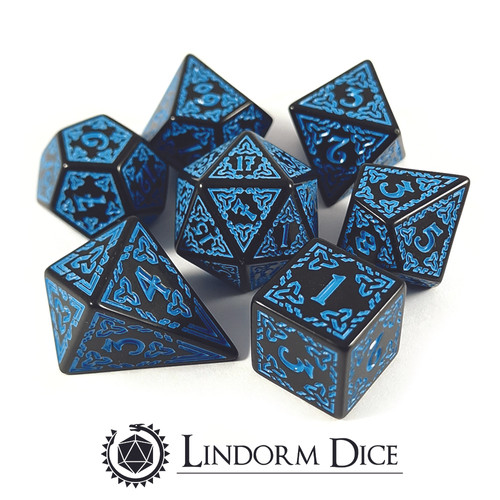 Celtic knot (blue/black) | LindormDice