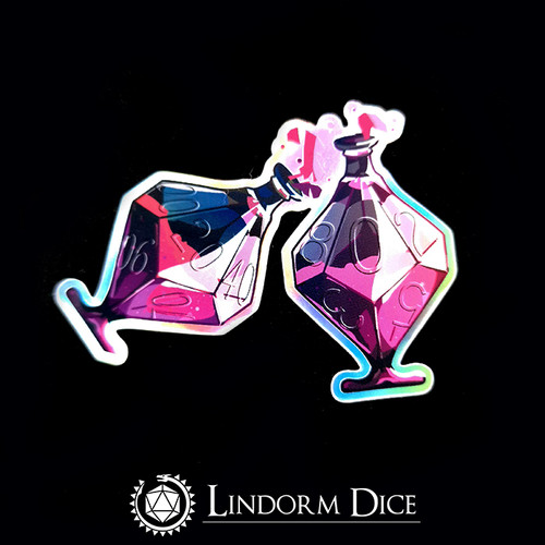 D10 and D% potions - holographic sticker! | LindormDice