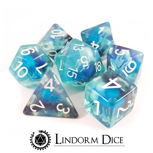 Jelly fish dice (glows in the dark) | LindormDice