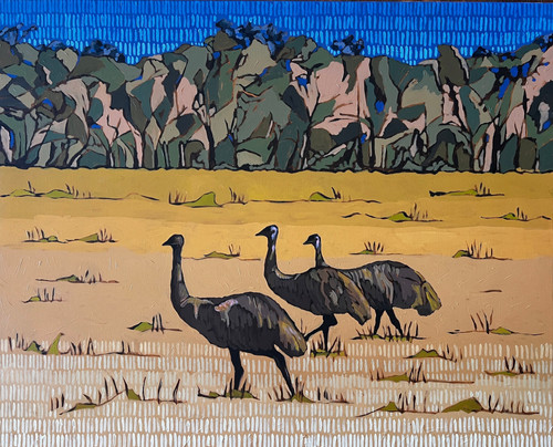 Mob of Emus on The Marra Plains at SATCH & Co Gallery | VyntageVogue ...