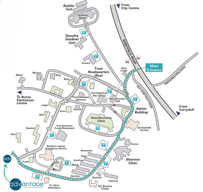 Knockbracken Site Map | The Advantage Foundation | NI