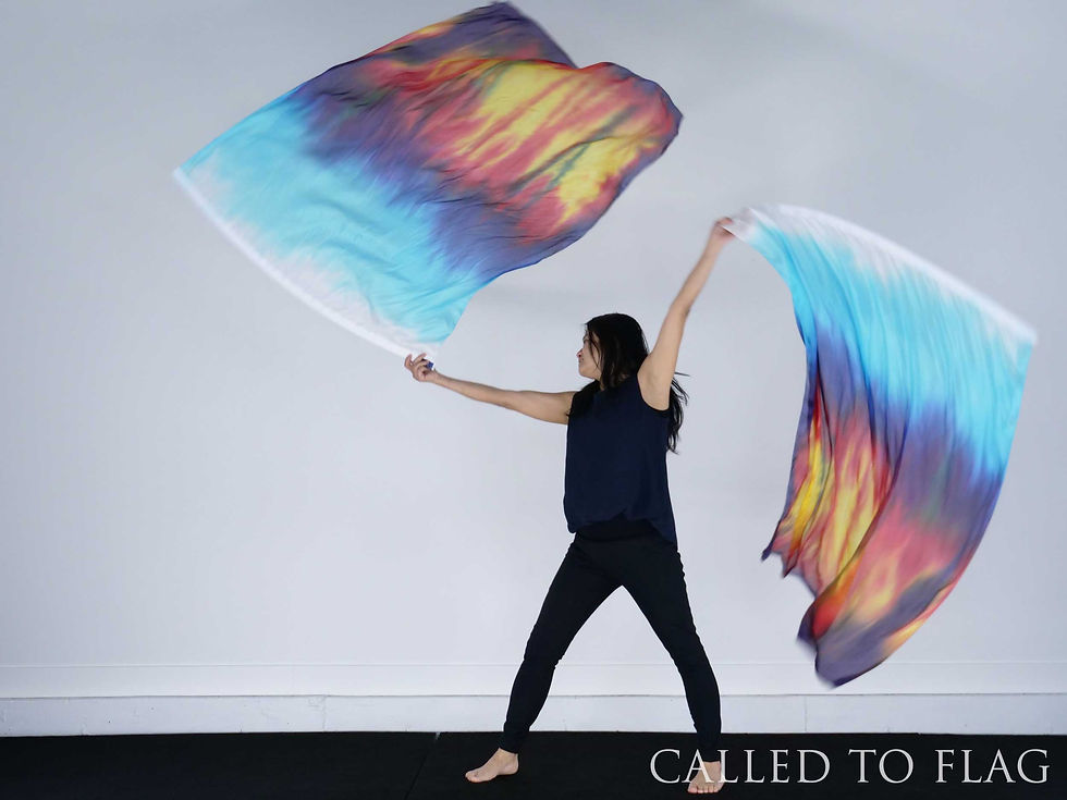 CALLED TO FLAG | Prophetic Dye Silk Worship Dance Flags | Standard Size