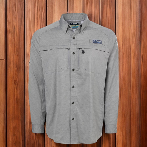 Camisa Magellan Outdoors Heather Pro Angler Manga Larga Monument ...