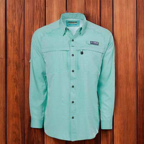 Camisa Magellan Outdoors Heather Pro Angler Manga Larga Florida Key's ...