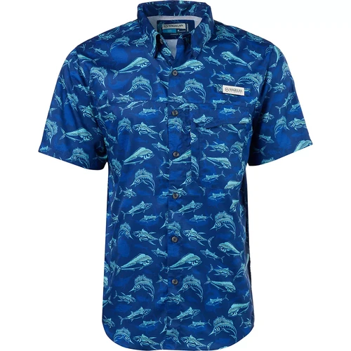 Camisa Magellan Outdoors para Hombre Navy Ocean Fish | Magellan Tampico