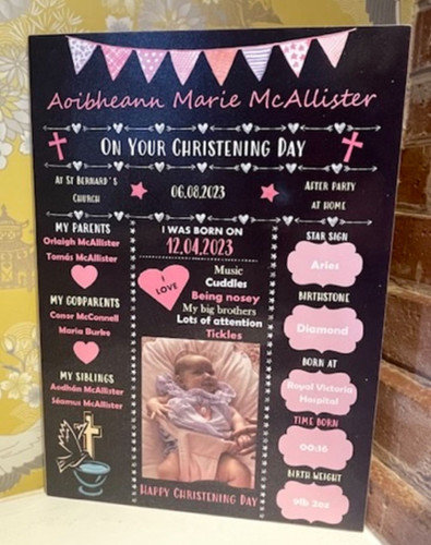 Christening Board | Mark Your Moments