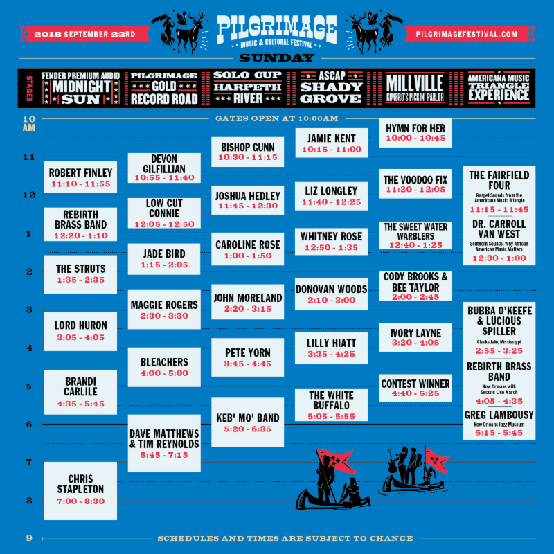 Pilgrimage Festival Releases Full Schedule -- Passes On Sale NOW