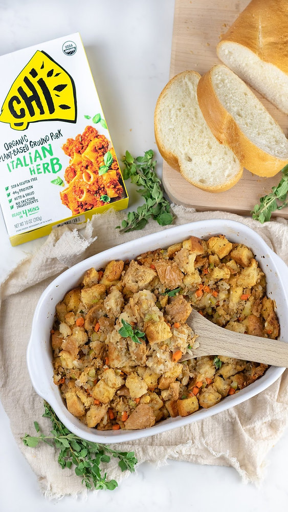 This Italian Herb Plant-Based Stuffing Is Your New Go-To Side Dish