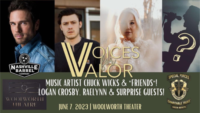 Chuck Wicks Presents Voices for Valor, Benefiting the Special Forces ...