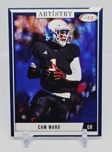 Cameron Ward 2024 SAGE Hit Artistry Blue Football Card No 9 | Under ...