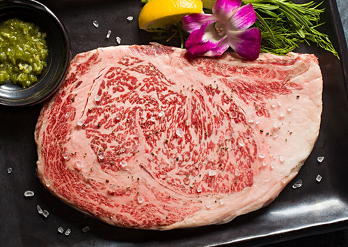 A5 Miyazaki - 12oz Japanese Wagyu Beef Hand Cut Boneless Ribeye Steak ...