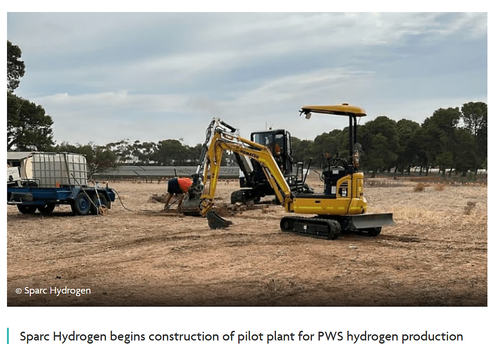 Sparc Hydrogen begins construction of pilot plant for PWS hydrogen ...