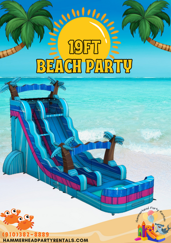 19ft Beach Party | Waterslide| Waterslide Rentals| Inflatables| Slides ...