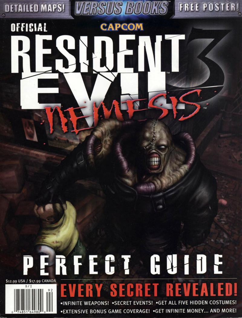 VERSUS BOOKS - RESIDENT EVIL 3: NEMESIS OFFICIAL PERFECT GUIDE