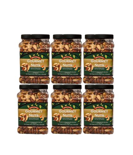 Gourmet Nuts -1 Case (6 Jars) (2.25lb/jar) S&H included | Heidi-Ho Products