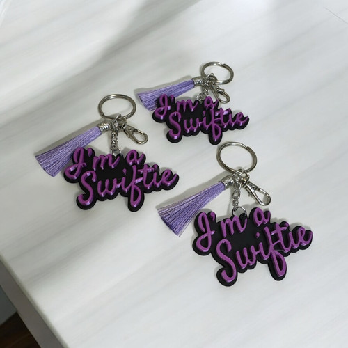 Set of 3 Purple and Black Swiftie Themed Key Chains|KK3DB | Klaus K 3d ...
