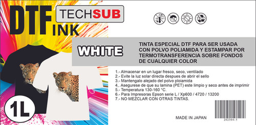 TINTA BLANCA PARA IMPRESORAS DTF 1LITRO | sublimayor