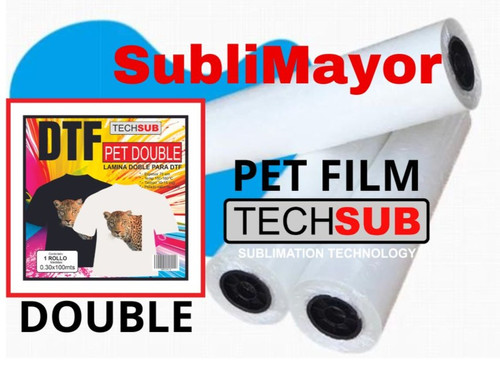 FILM PET DOUBLE PARA DTF 1 ROLLO 30cm x 100mts | sublimayor