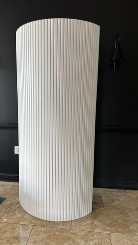 White Curved Rippled Backdrop-Rental | Haddad Events LLC