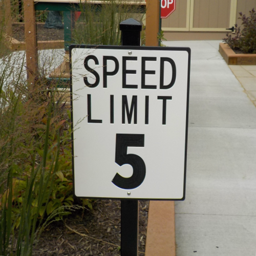 5 Mile Per Hour Sign | Spaces For Play