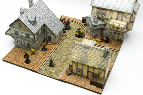 Upper City Streets Dungeon Tile Bundle | Starter Set | Wooden Tiles | Finished | Tabletop Things