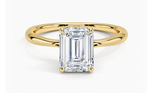 Custom Emerald Cut Diamond Engagement Ring | Asmar Jewelz