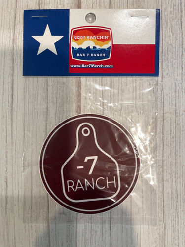 Bar 7 Ranch - Round Logo - Sticker | CazGear