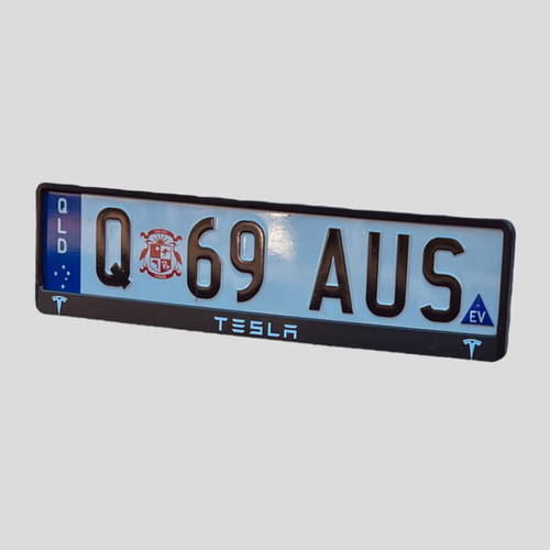 2x Euro Rego Plate Frames for Tesla | Mytesla Biz