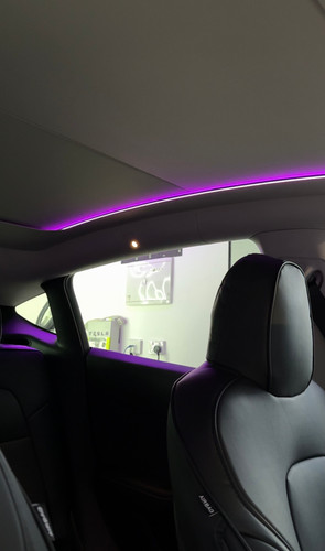 Tesla Model Y Electric Sunroof Shades with LED ambient lighting ...
