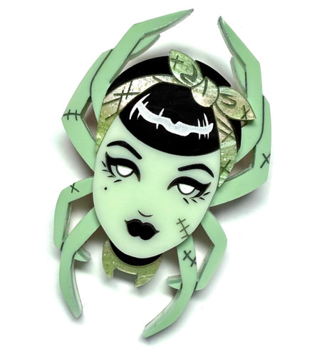Gypsy Spider Acrylic Brooch- Zombie Edition! | Mysite 1