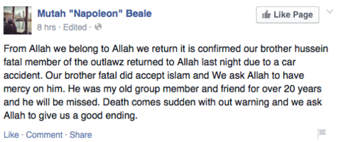 THE OUTLAWZ" MEMBER HUSSEIN FATAL DIES IN TRAGIC CAR ACCIDENT