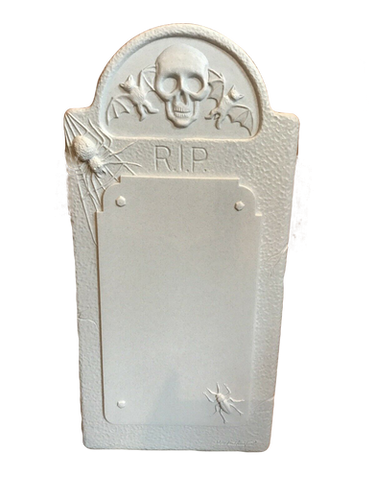 Halloween Gravestone Tombstone Skull Bats Spiders Don Featherstone ...