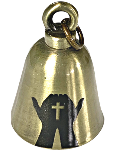 Praying Hands Cross Bronze Bell | classic-layout