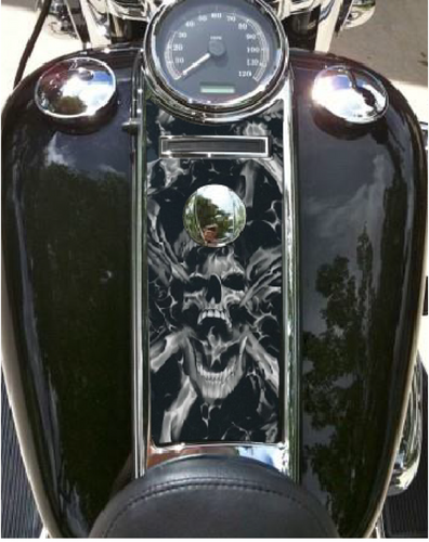 Smoked Skull Road King Console Dash Panel insert. Fits 08 to 23 ...