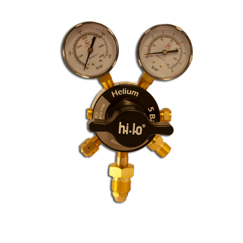 Hi-Lo UK Two Stage 2 gauge Helium 5 bar regulator | Truflame