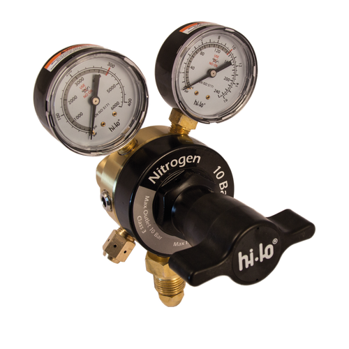 Hi-Lo UK Two stage 2 gauge Nitrogen 10 bar Regulator