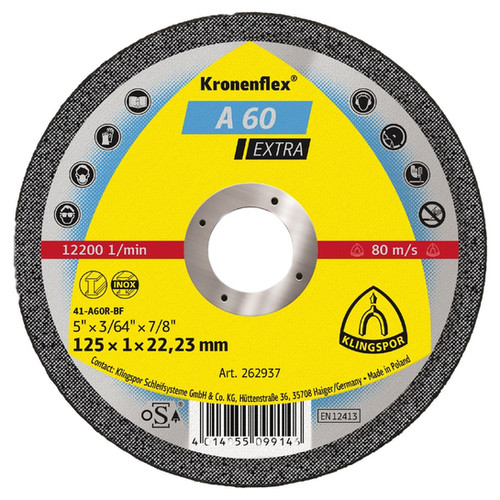 Klingspor Abrasive A60 Extra cutting-off discs | Truflame Welding