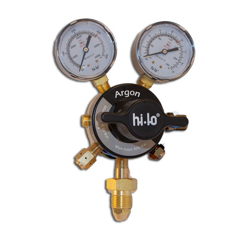 Hi-Lo UK Two stage 2 gauge 10 bar argon regulator | Truflame
