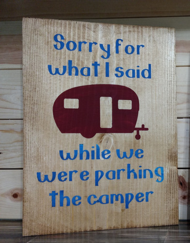 Sorry Camping Sign Project Kit | Shenanigans