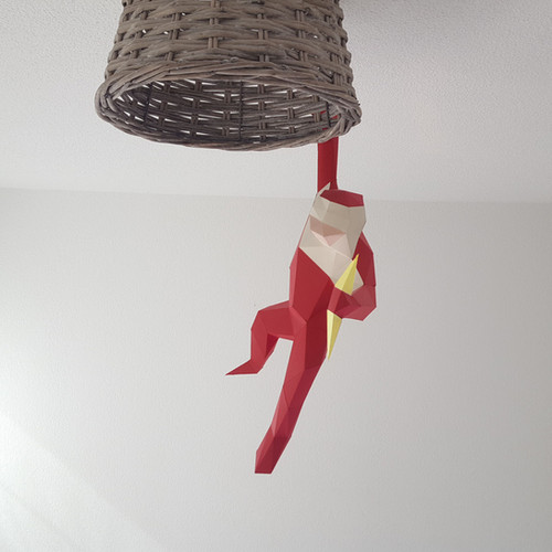 Sculpture en papier Singe Origami 3D | SculPaper | DIY kits