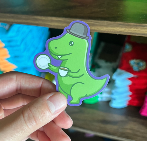 Tea Rex Sticker | Wright Foot